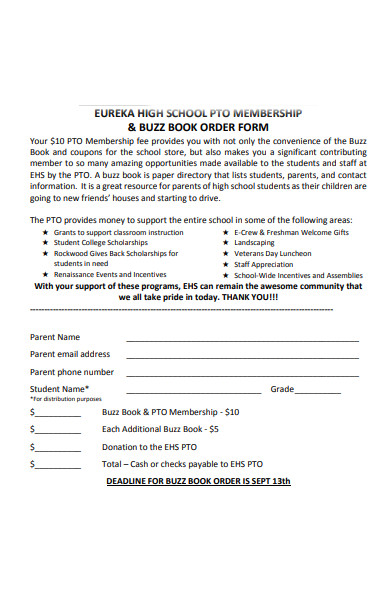 FREE 31+ Book Order Forms in PDF | MS Word | Excel