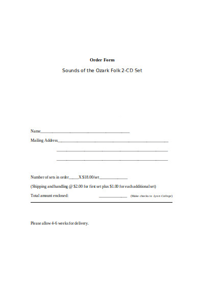 FREE 31+ Book Order Forms in PDF | MS Word | Excel