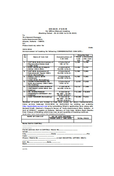 FREE 31+ Book Order Forms in PDF | MS Word | Excel