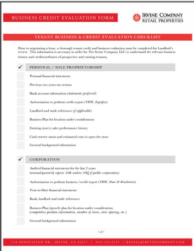 FREE 6+ Business Credit Checklist Forms in PDF