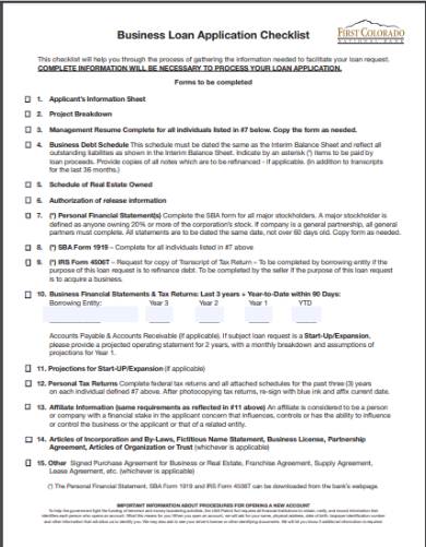 FREE 6+ Business Credit Checklist Forms in PDF
