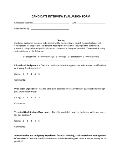 FREE 5+ Recruitment Evaluation Forms in PDF
