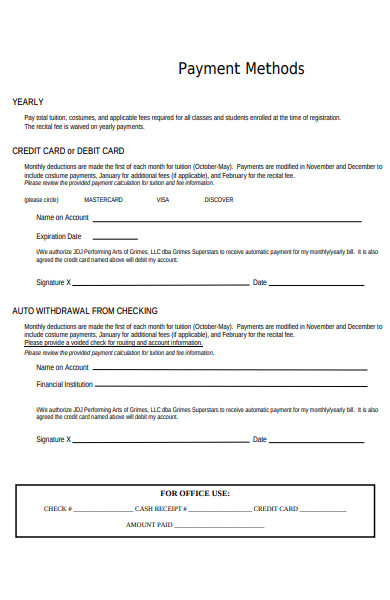 FREE 51+ Payment Forms in PDF | MS Word | Excel