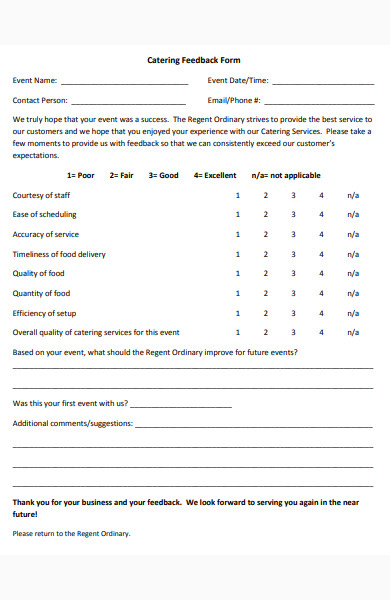 FREE 51+ Feedback Form Samples in PDF | MS Word | Excel