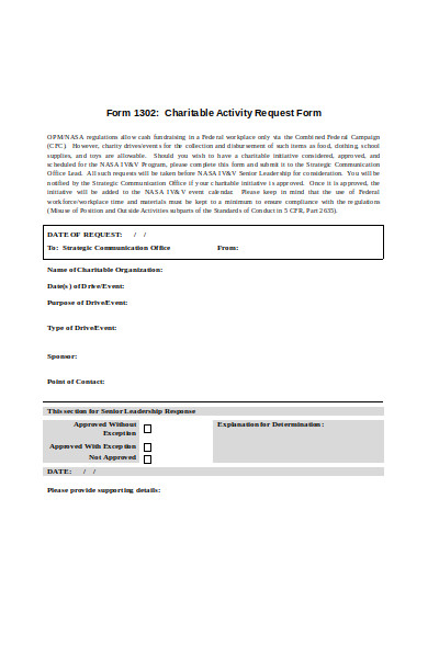 FREE 34+ Charity Forms in PDF | MS Word | Excel