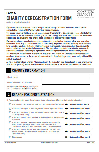 FREE 34+ Charity Forms in PDF | MS Word | Excel