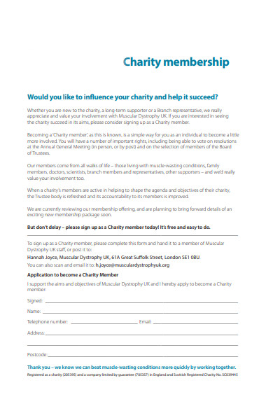 FREE 34+ Charity Forms in PDF | MS Word | Excel