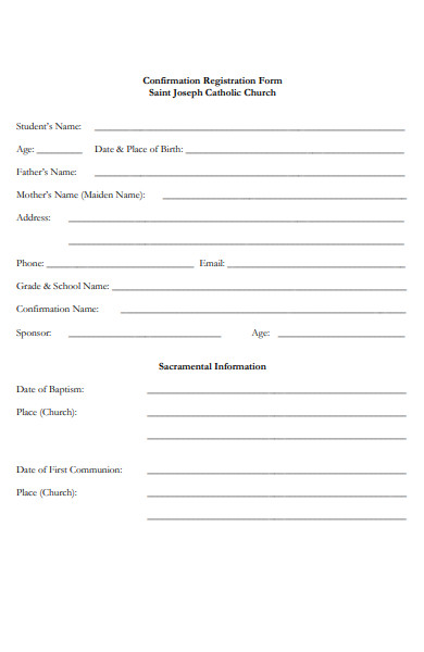 FREE 44+ Church Form Samples, PDF, MS Word, Google Docs, Excel