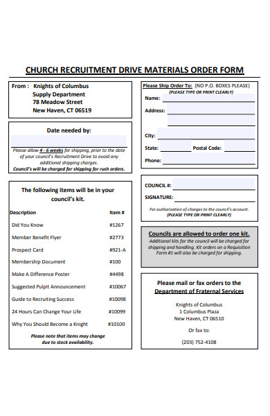 FREE 44+ Church Form Samples, PDF, MS Word, Google Docs, Excel