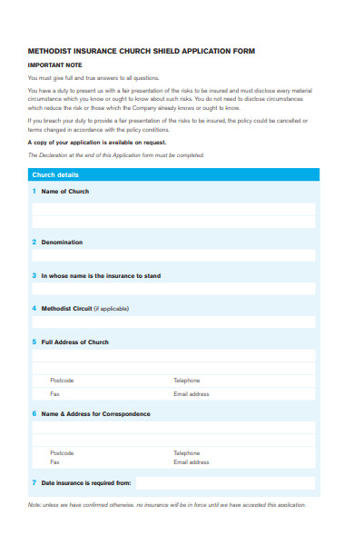 FREE 44+ Church Form Samples, PDF, MS Word, Google Docs, Excel