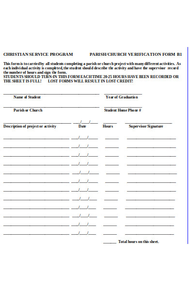 FREE 40+ Church Forms in PDF | MS Word | Excel