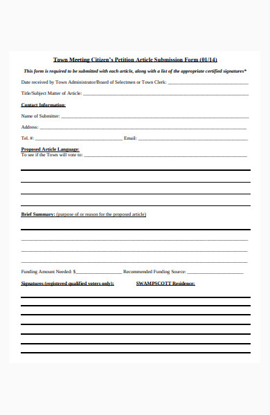 FREE 51+ Petition Forms in PDF | MS Word