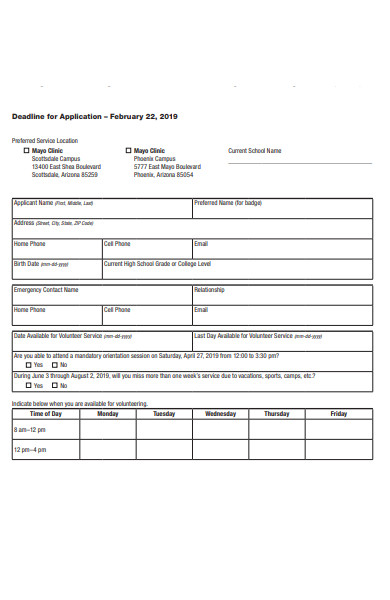 FREE 51+ Volunteer Forms in PDF | MS Word | Excel