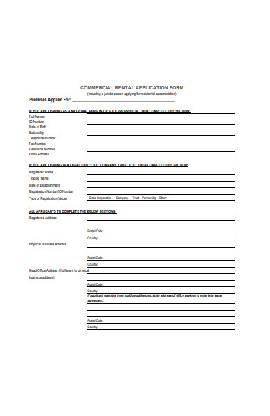 FREE 32+ Rental Application Forms in PDF | MS Word | XLS