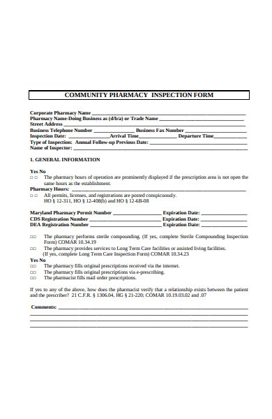 FREE 56+ Inspection Form Samples, PDF, MS Word, Google Docs, Excel