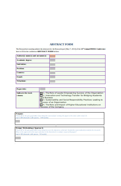 FREE 52+ Abstract Forms in PDF | MS Word | Excel
