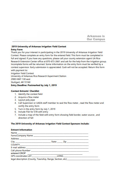 FREE 36+ Contest Entry Form Samples, PDF, MS Word, Google Docs, Excel