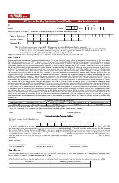 FREE 34+ Banking Form Samples, PDF, MS Word, Google Docs