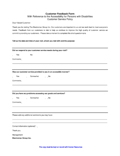 FREE 6+ Automobile Buyer Feedback Forms in PDF
