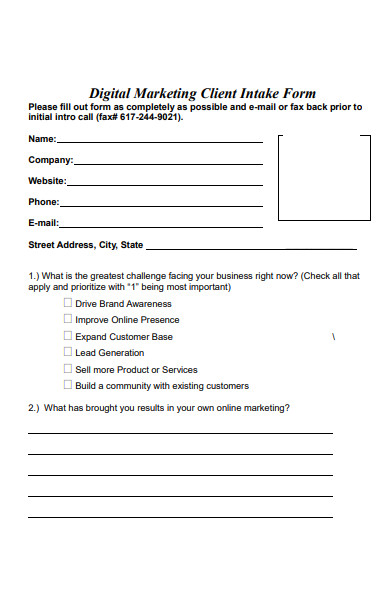 FREE 51+ Marketing Forms in PDF | MS Word | Excel