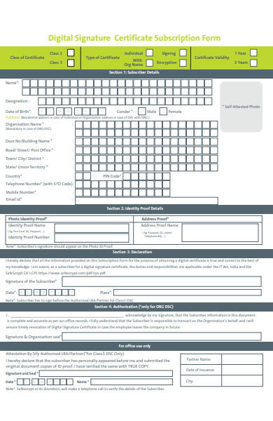 FREE 52+ Subscription Forms in PDF | MS Word | Excel