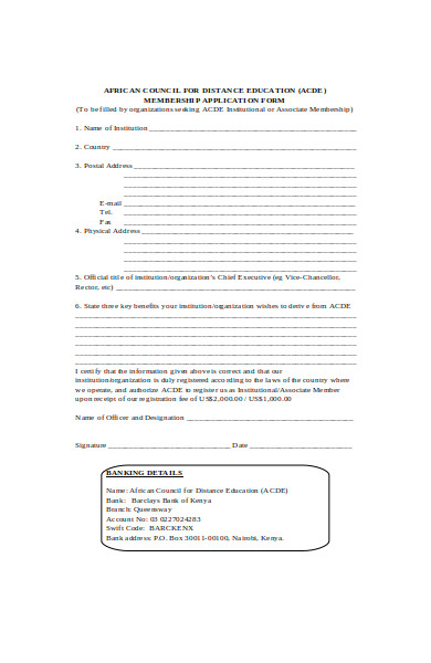 FREE 50+ Education Application Forms in PDF | MS Word | MS Excel
