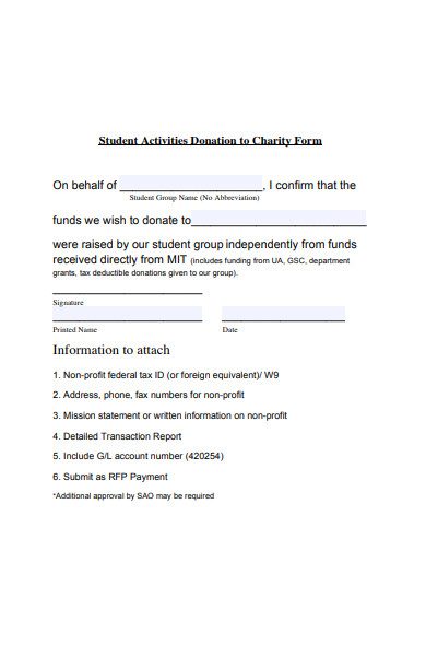 FREE 34+ Charity Forms in PDF | MS Word | Excel
