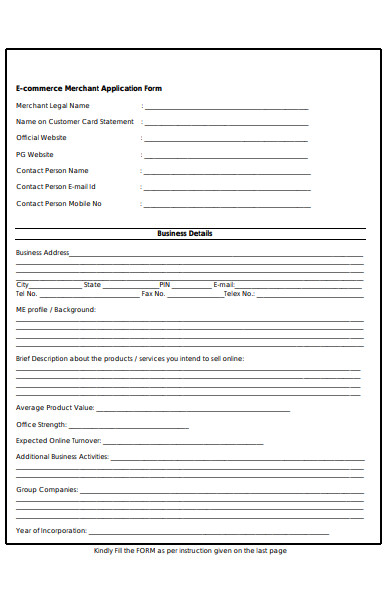FREE 44+ E Commerce Forms in PDF | MS Word