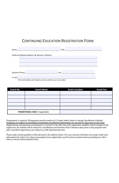 FREE 56+ Education Form Samples, PDF, MS Word, Google Docs, Excel
