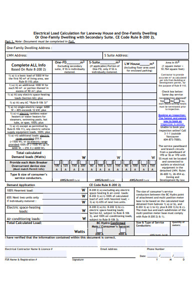 FREE 31+ Calculation Forms in PDF | MS Word