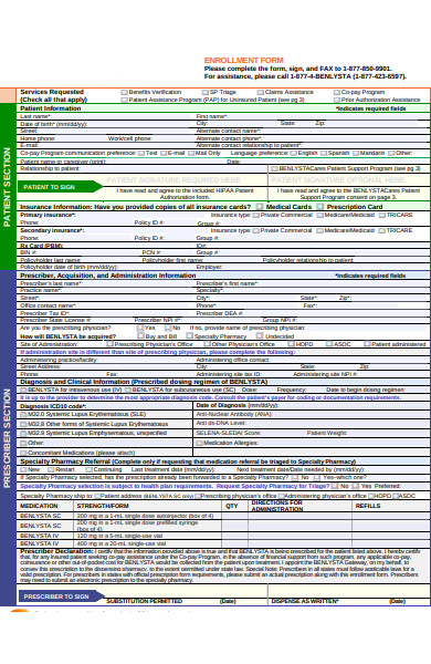 FREE 56+ Enrolment Form Samples, PDF, MS Word, Google Docs, Excel