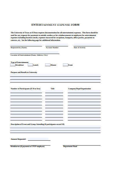 FREE 34+ Entertainment Forms in PDF | MS Word | Excel