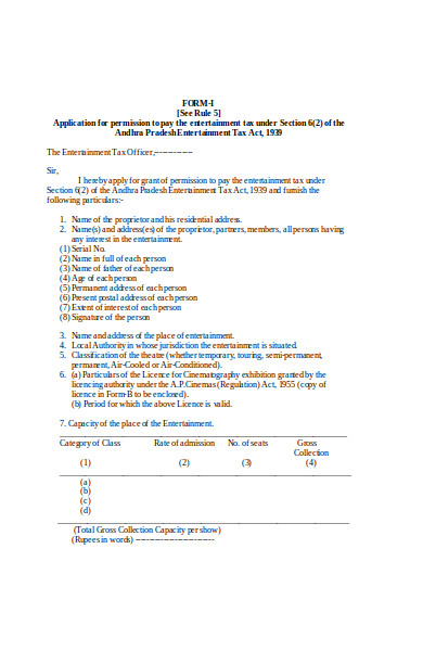 FREE 34+ Entertainment Forms in PDF | MS Word | Excel