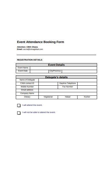 FREE 56+ Event Booking Form Samples, PDF, MS Word, Google Docs, Excel
