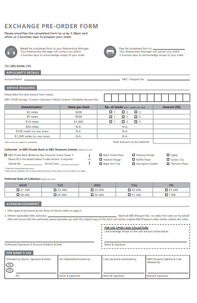 FREE 51+ Pre Order Forms in PDF | MS Word | Excel