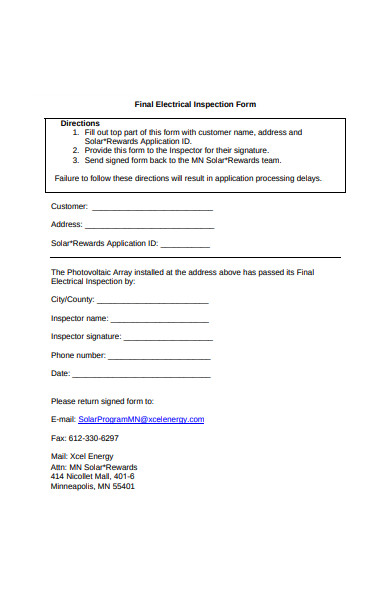 FREE 56+ Inspection Form Samples, PDF, MS Word, Google Docs, Excel