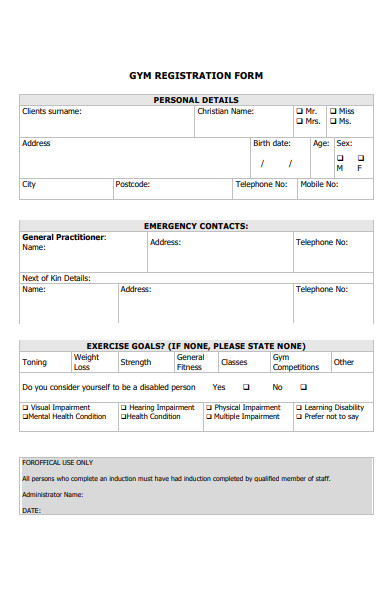 FREE 37+ Best Sports Registration Forms in PDF | MS Word | Excel