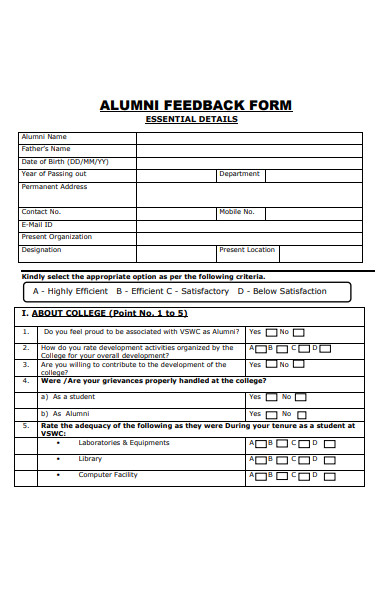FREE 43+ Alumni Forms in PDF | MS Word | Excel