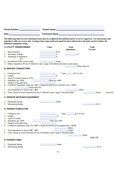 FREE 31+ Calculation Forms in PDF | MS Word