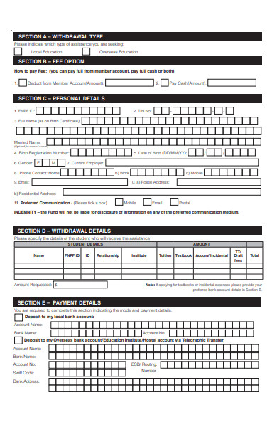 FREE 56+ Education Form Samples, PDF, MS Word, Google Docs, Excel