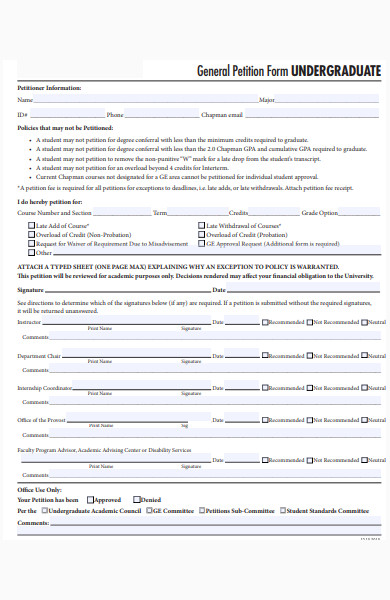 FREE 51+ Petition Forms in PDF | MS Word