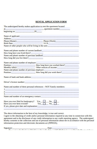 FREE 32+ Rental Application Forms in PDF | MS Word | XLS