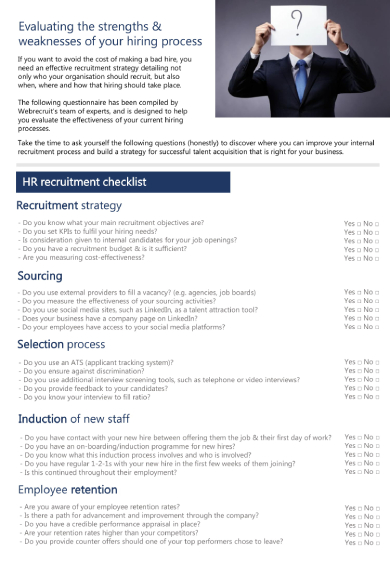 FREE 7+ Recruitment Checklist Samples in PDF