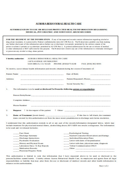FREE 32+ Healthcare Forms in PDF | MS Word