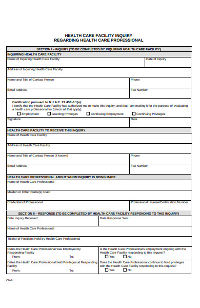 FREE 32+ Healthcare Forms in PDF | MS Word
