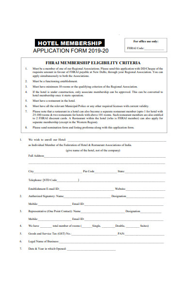 FREE 56+ Membership Form Samples, PDF, Word, Google Docs, Excel