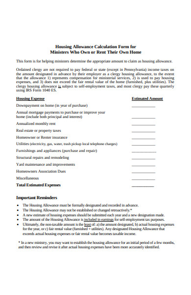 FREE 31+ Calculation Forms in PDF | MS Word