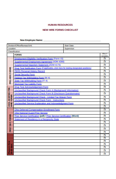 FREE 53+ Human Resources Forms in PDF | MS Word | Excel