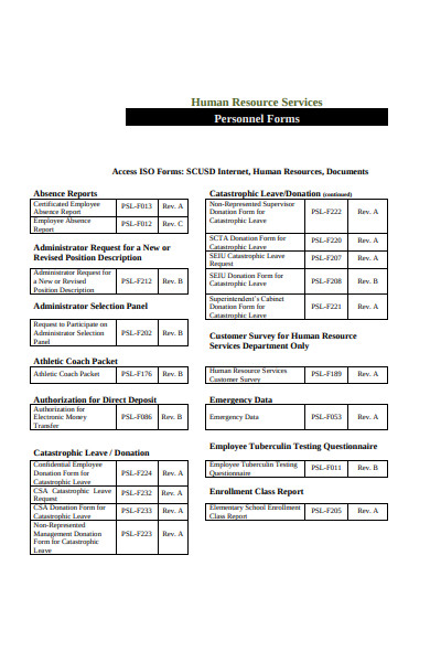 FREE 53+ Human Resources Forms in PDF | MS Word | Excel