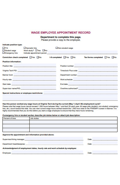 FREE 53+ Human Resources Forms in PDF | MS Word | Excel